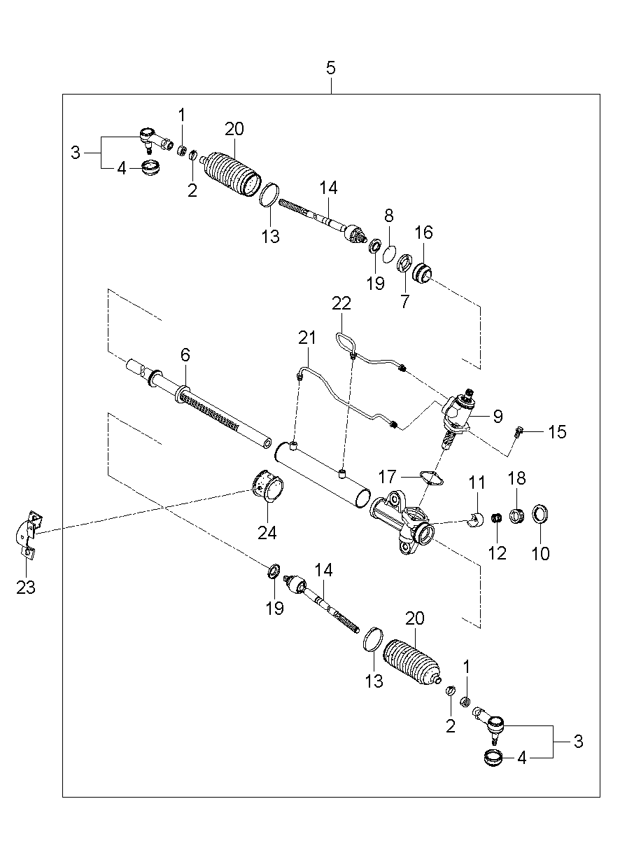 57700-2F650 Gear & Linkage Assy-P/S Kia | YoshiParts