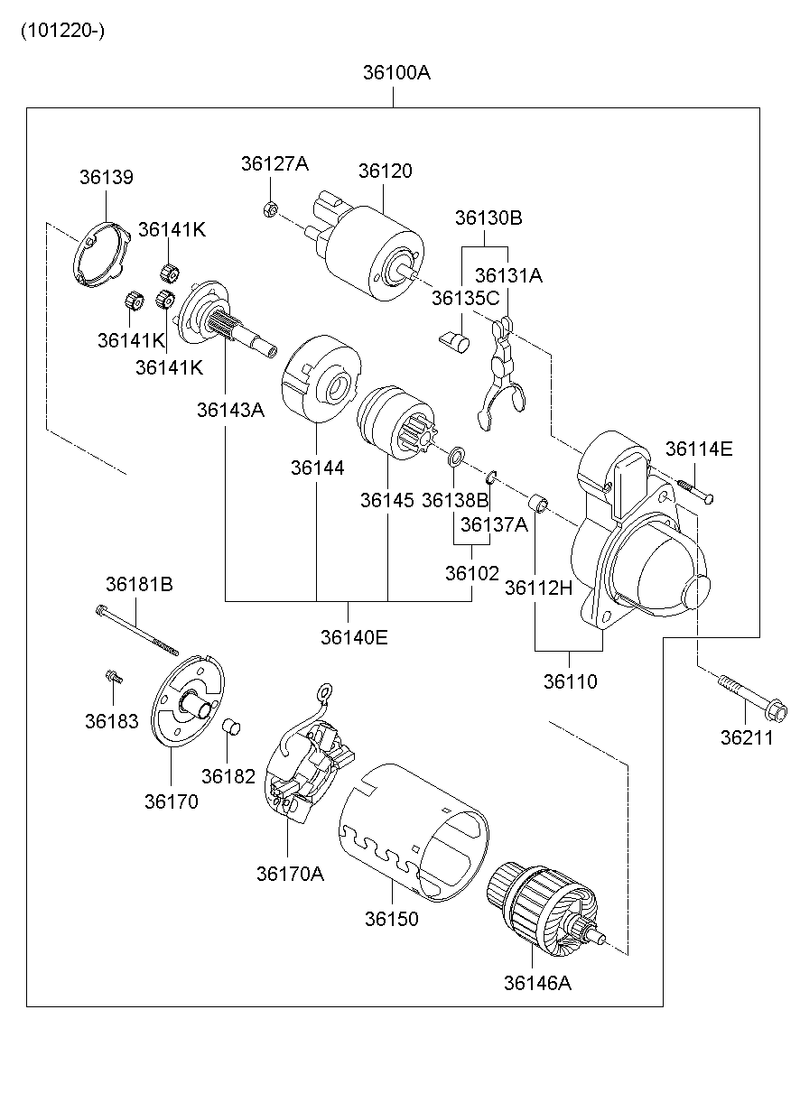 36120-2G200 Switch Assy-Starter Magnetic Kia | YoshiParts