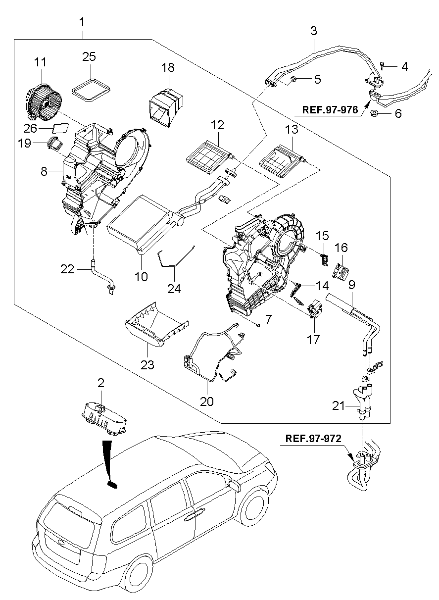 97945-4D050 Motor Assy-Blower Kia | YoshiParts