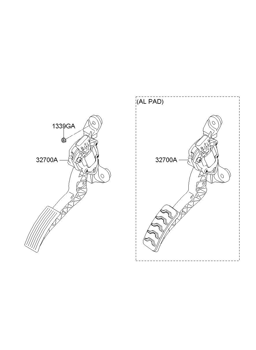 32700-1W500 Pedal Assy-Accelerator Kia | YoshiParts