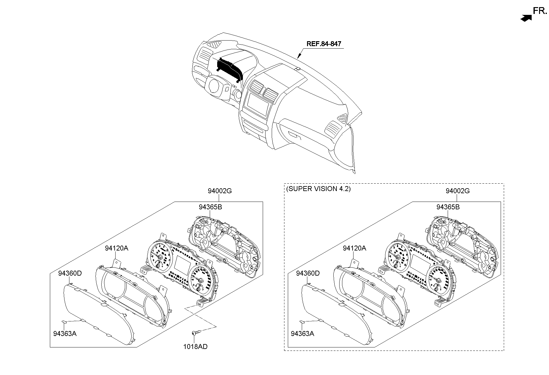 94043-2J100 Cluster Assy-Instrument Kia | YoshiParts