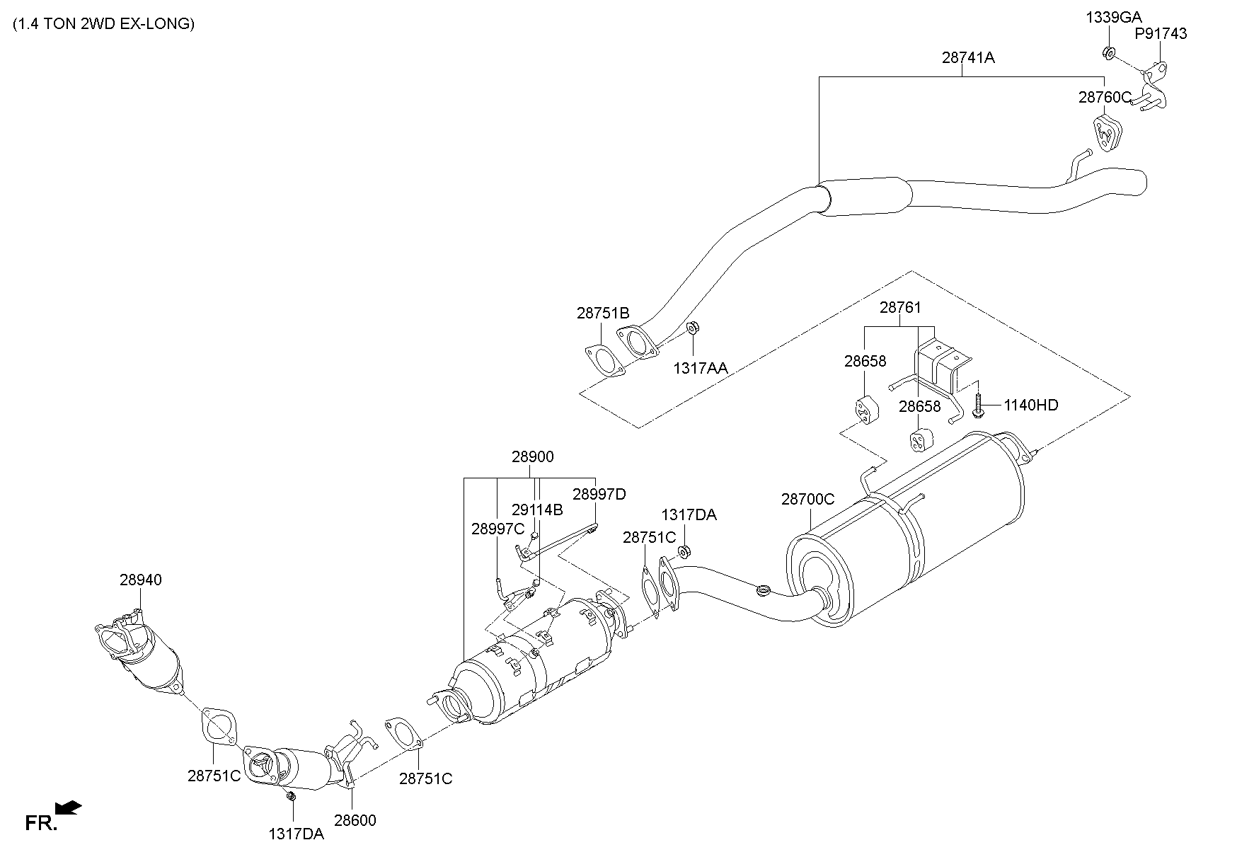 28610-4E670 Pipe-Exhaust,Frt Kia | YoshiParts