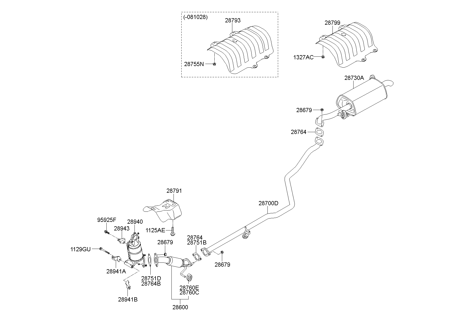 28795-1M000 Panel-Heat Protector,Rr Kia | YoshiParts
