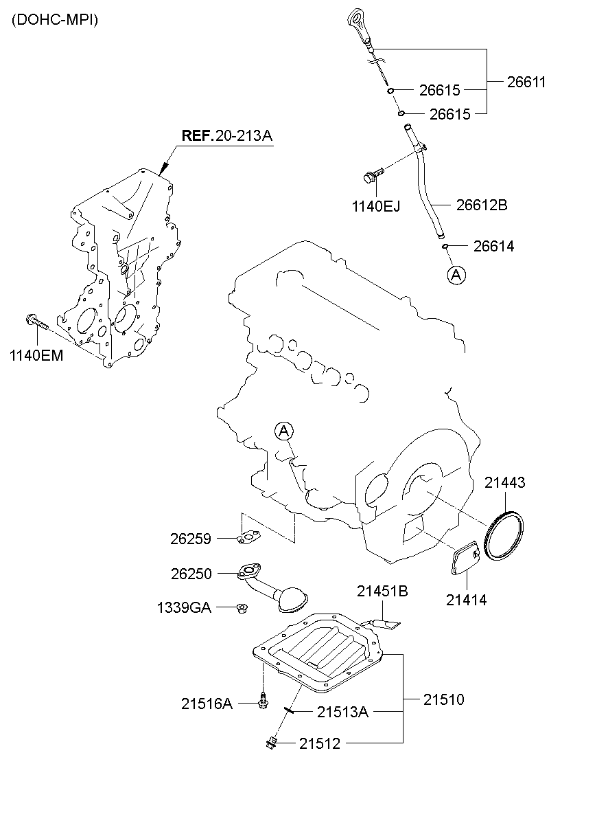 21510-2B040 Pan Assy-Engine Oil Kia | YoshiParts