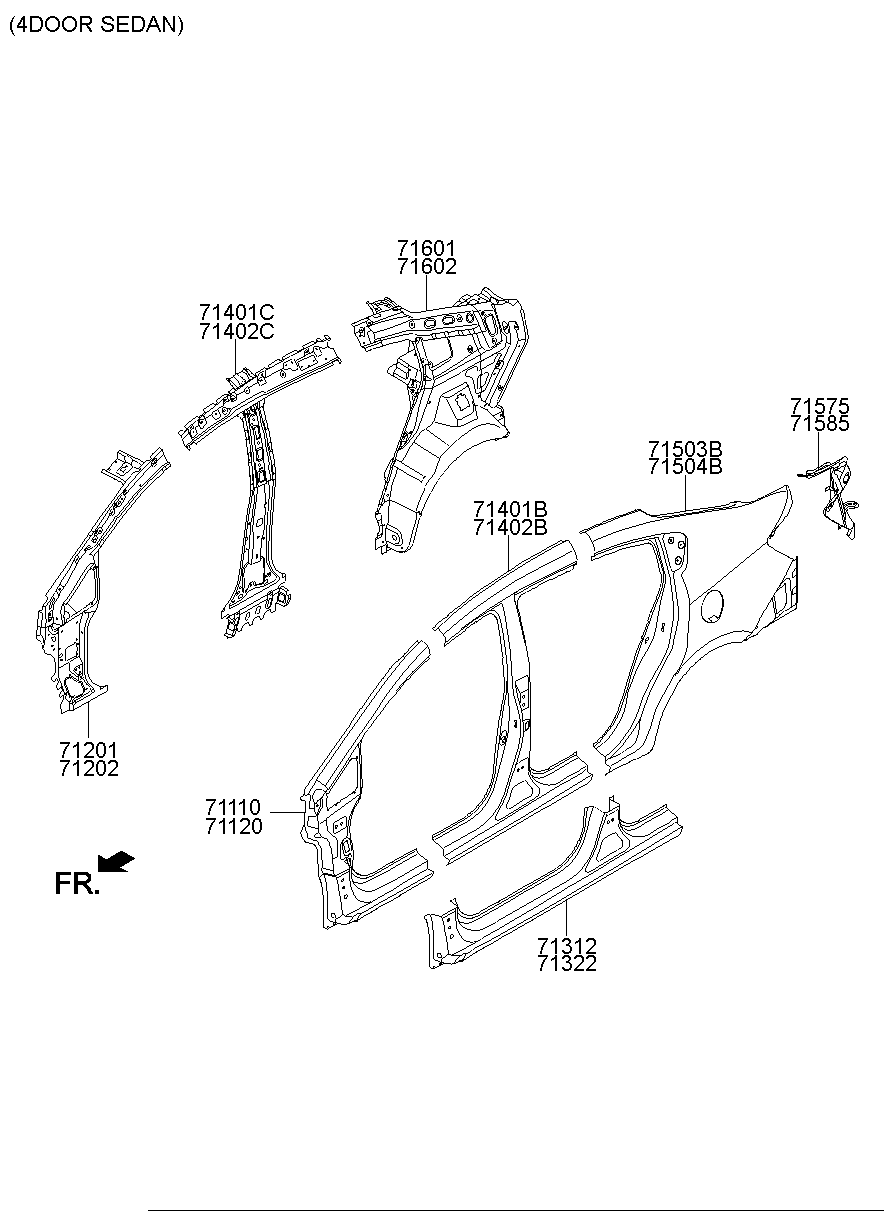 71570-1W010 Panel Assy-Rr Comb Lamp Hsg,Lh Kia | YoshiParts
