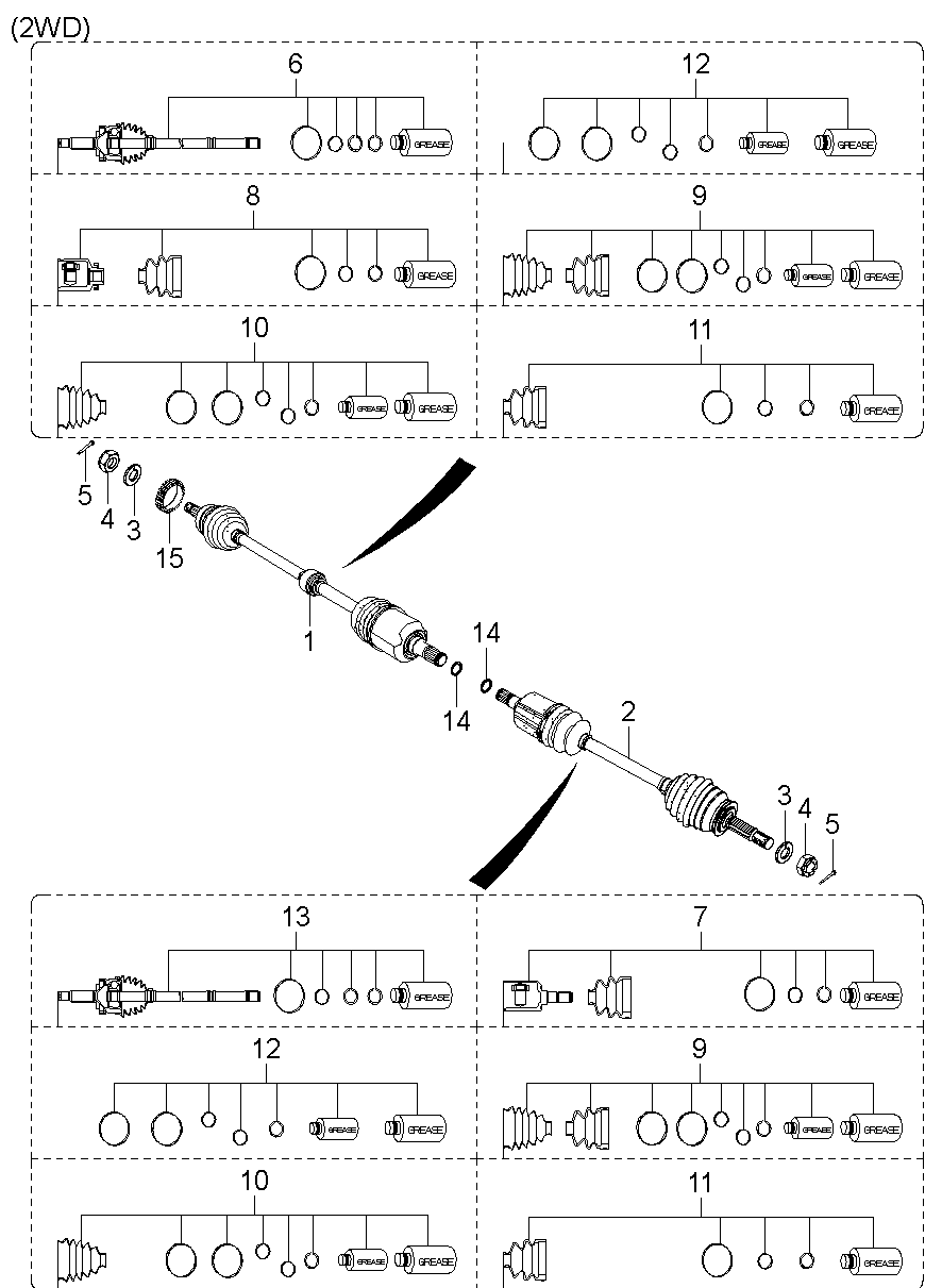 49501-1F200 Shaft Assy-Drive,Lh Kia | YoshiParts