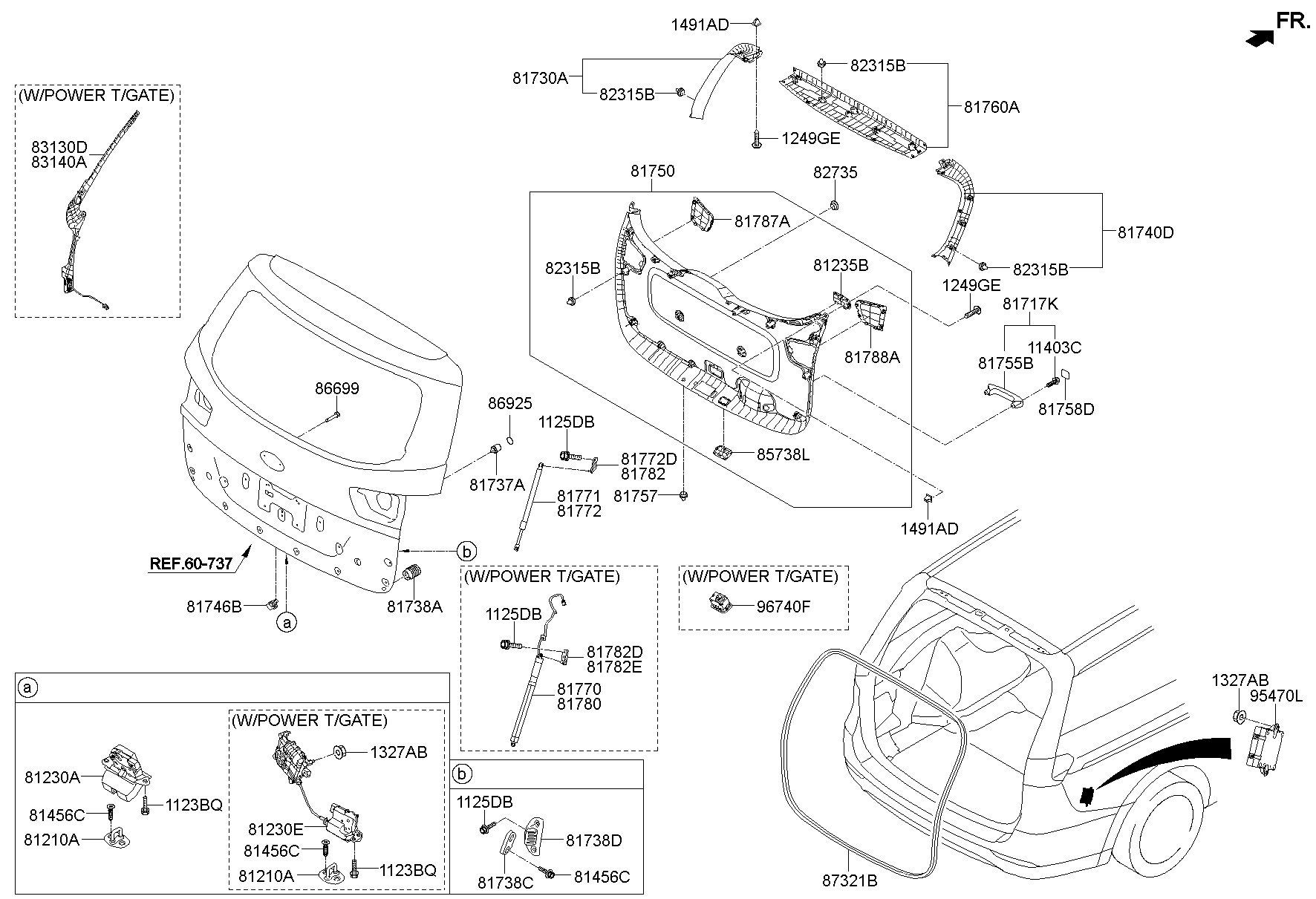 83140-A9100 W/Strip Assy-T/Gate A/Pinch,Rh Kia | YoshiParts
