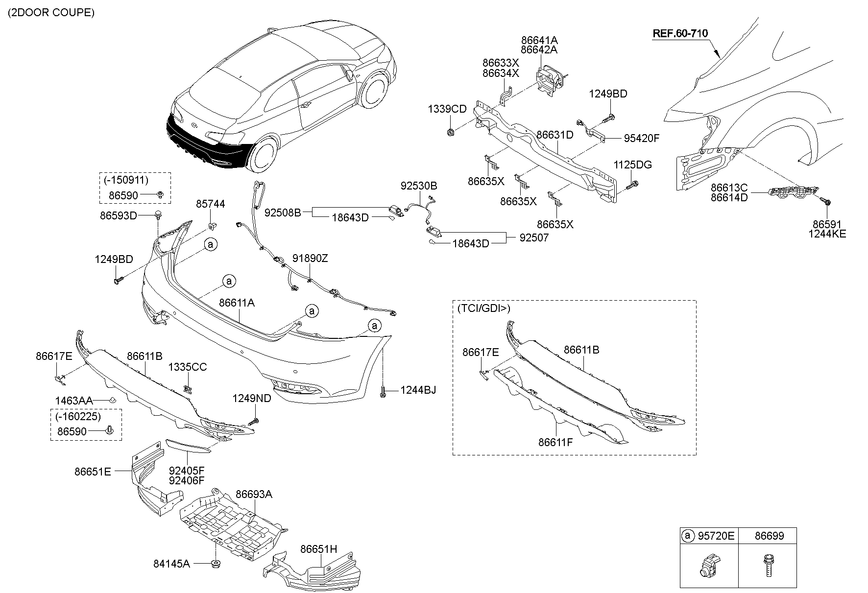 86611-A7010 Cover-Rr Bumper Kia | YoshiParts