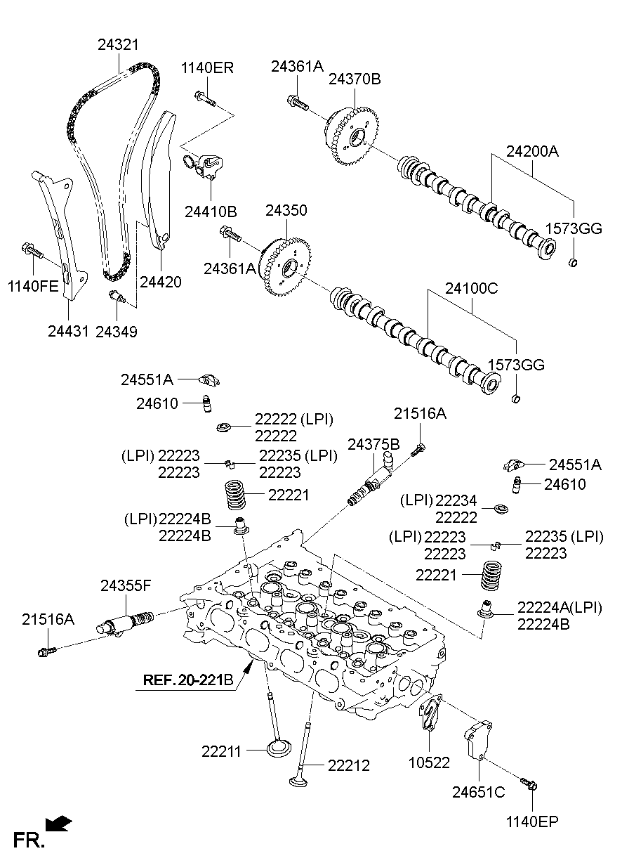 24355-2E100 Oil Flow Control Valve-Int Kia | YoshiParts