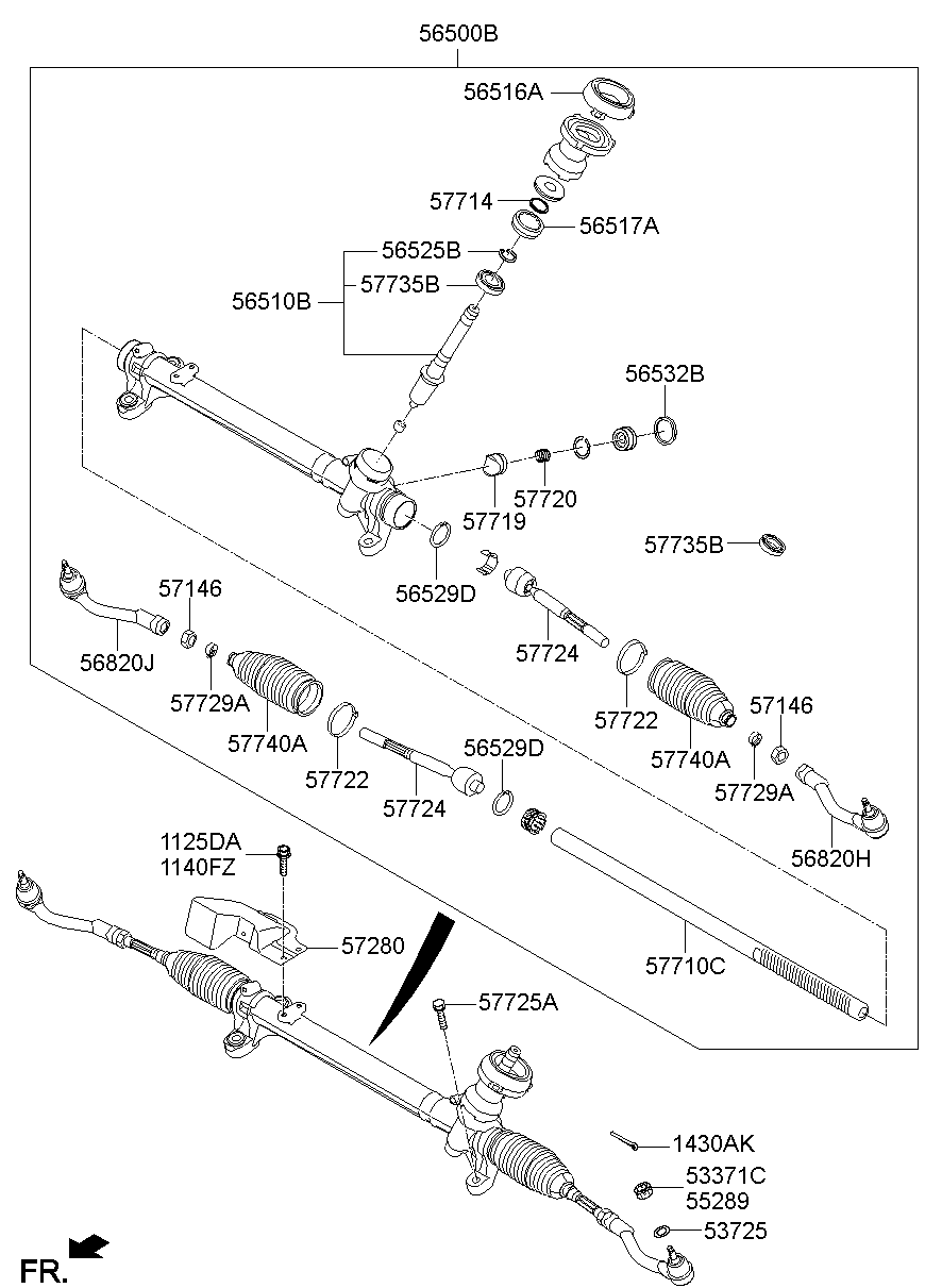 56500-G0000 Gear Assy-Steering Kia | YoshiParts