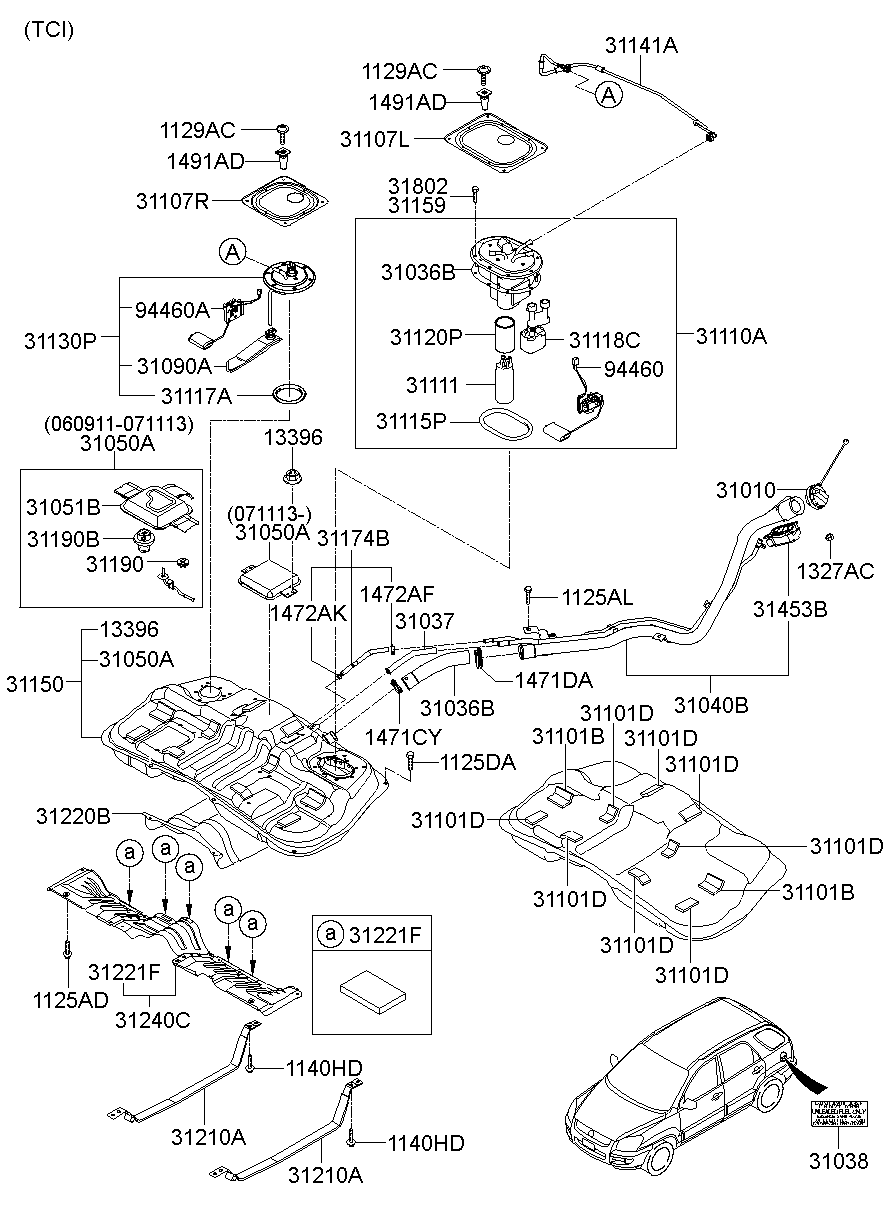 94460-2E200 Sender Assy-Plate Kia | YoshiParts