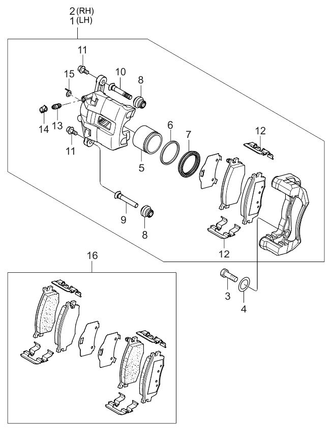 58101-1GE00 Pad Kit-Front Disc Brake Kia | YoshiParts