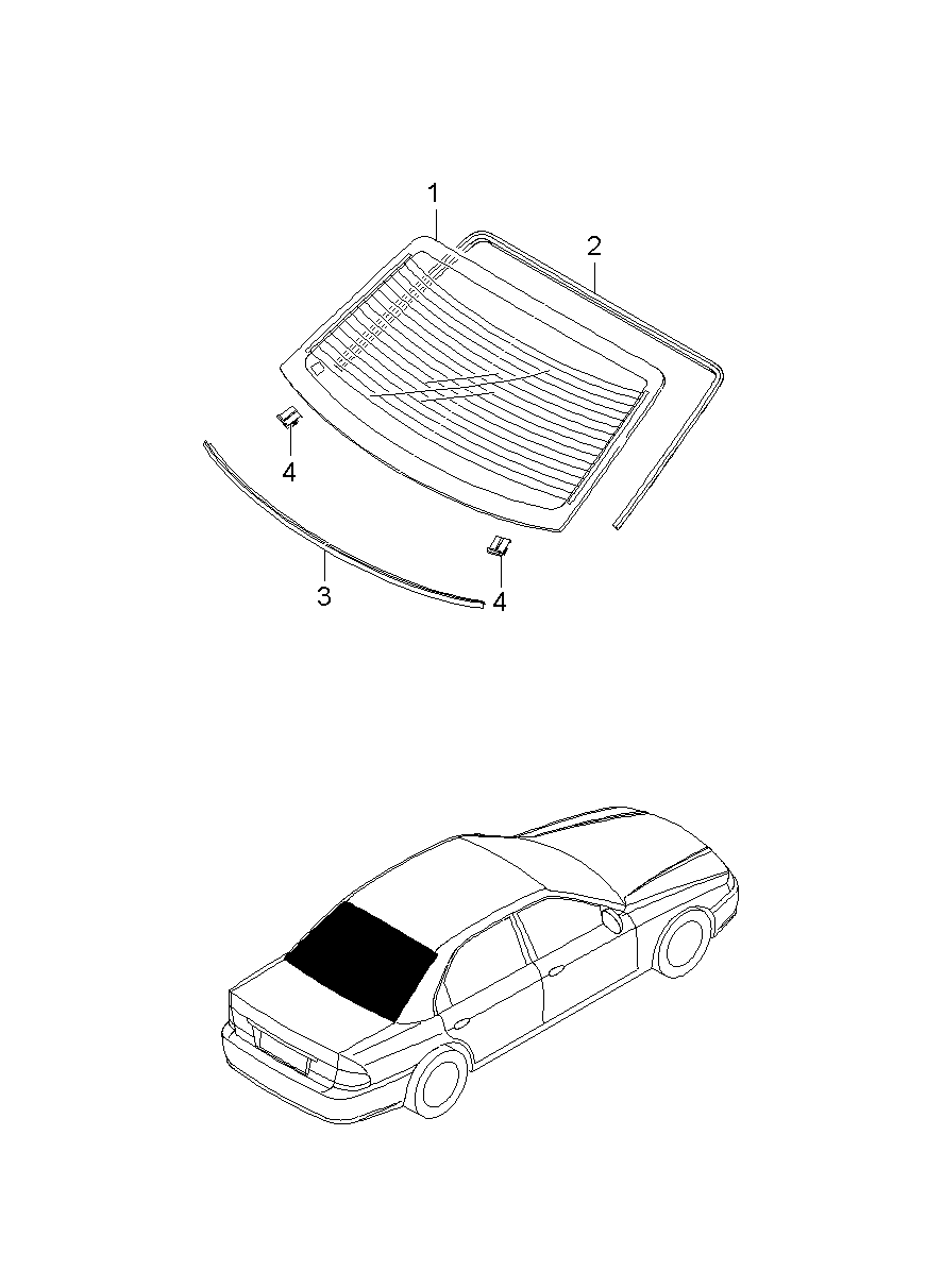 87111-3C020 Glass Assy-Rear Window Kia | YoshiParts