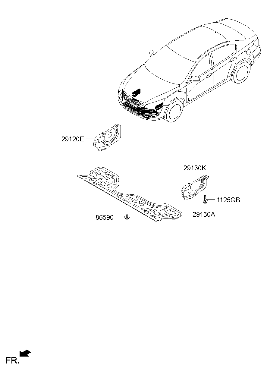 29131-3R000 Cover Assy-Engine Under Kia | YoshiParts