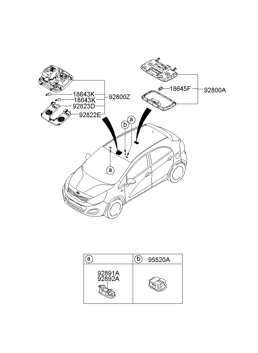 92850-1W000DCM Lamp Assy-Room Kia | YoshiParts