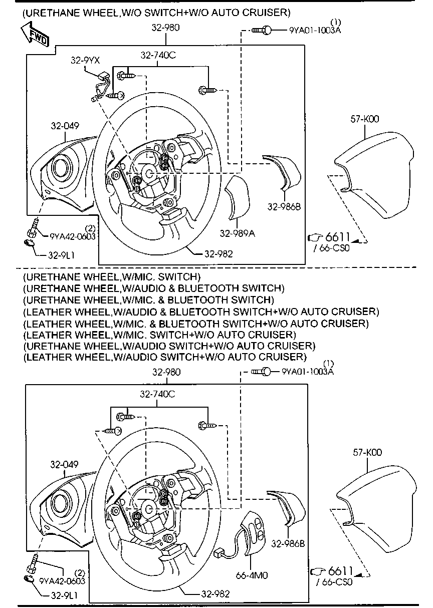 C245-32-980 Boss,Steering Wheel Mazda | YoshiParts