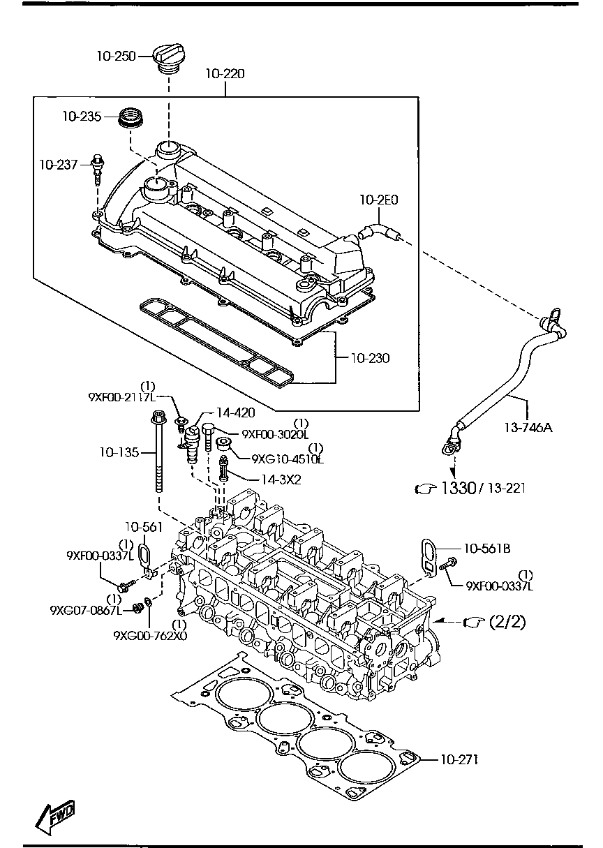 L3K9-10-2D5A Gasket,Head Cover Mazda | YoshiParts