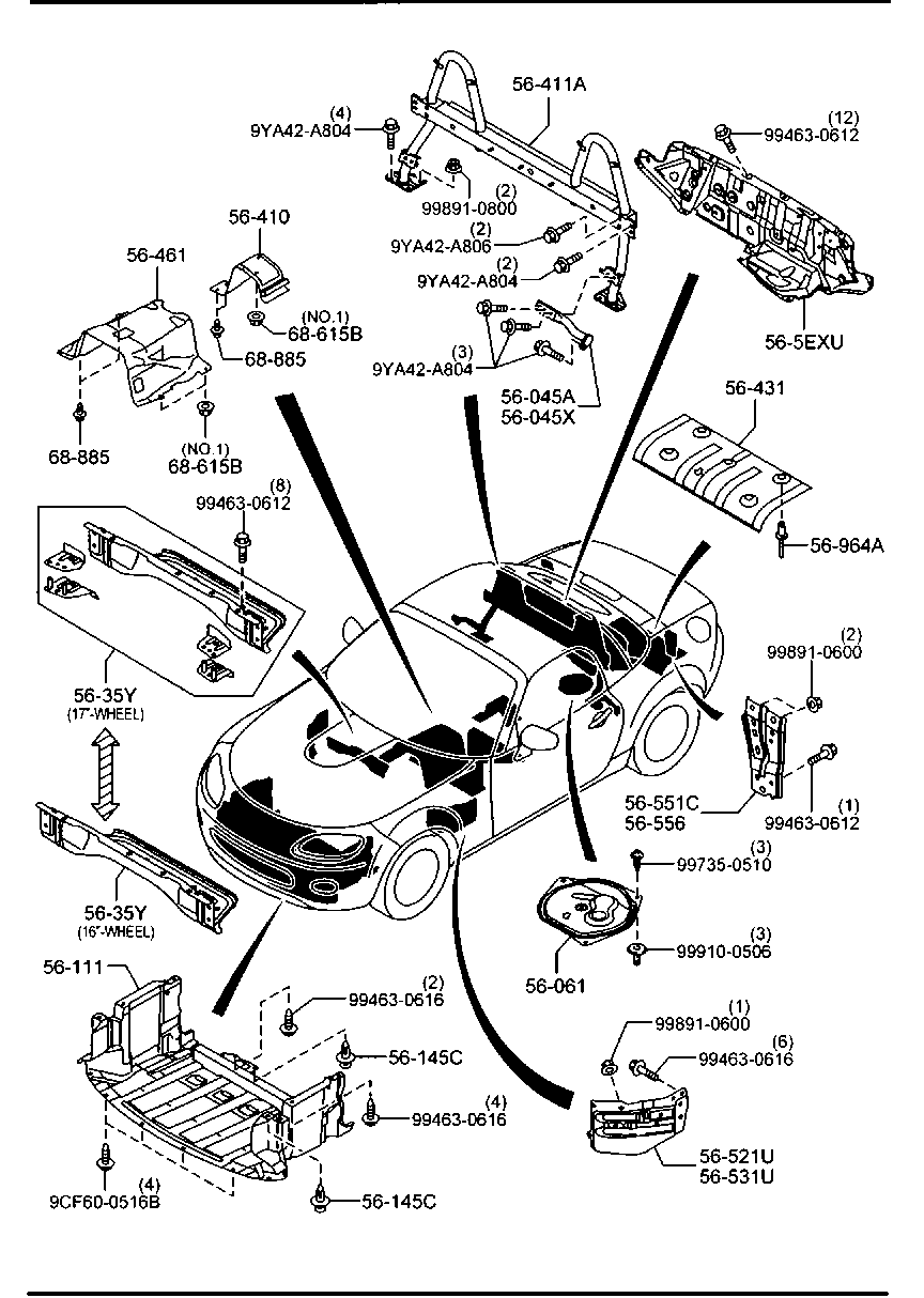 NE51-56-5EXG Bulkhead Mazda | YoshiParts