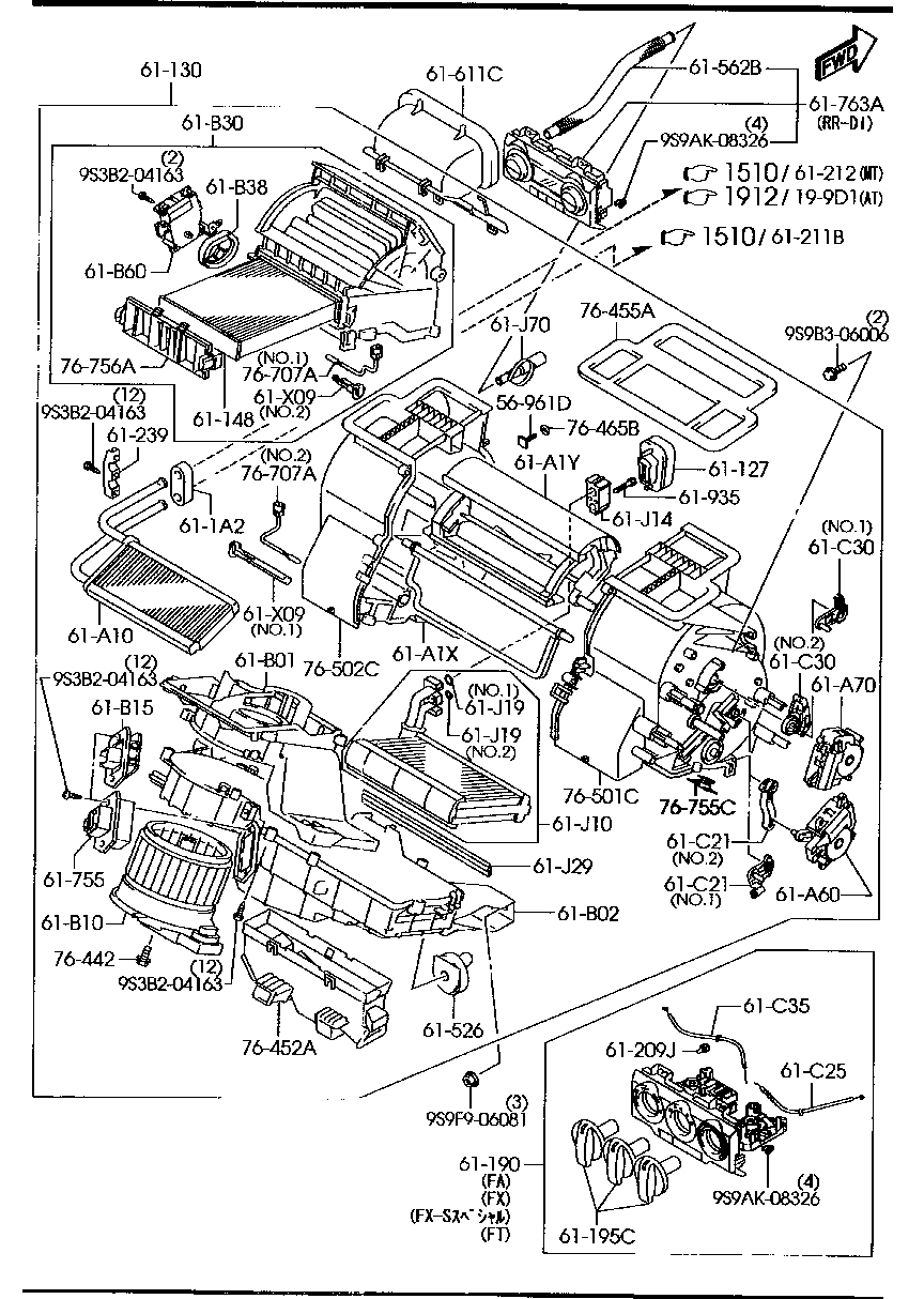 1A06-61-J10 Evaporator Mazda | YoshiParts