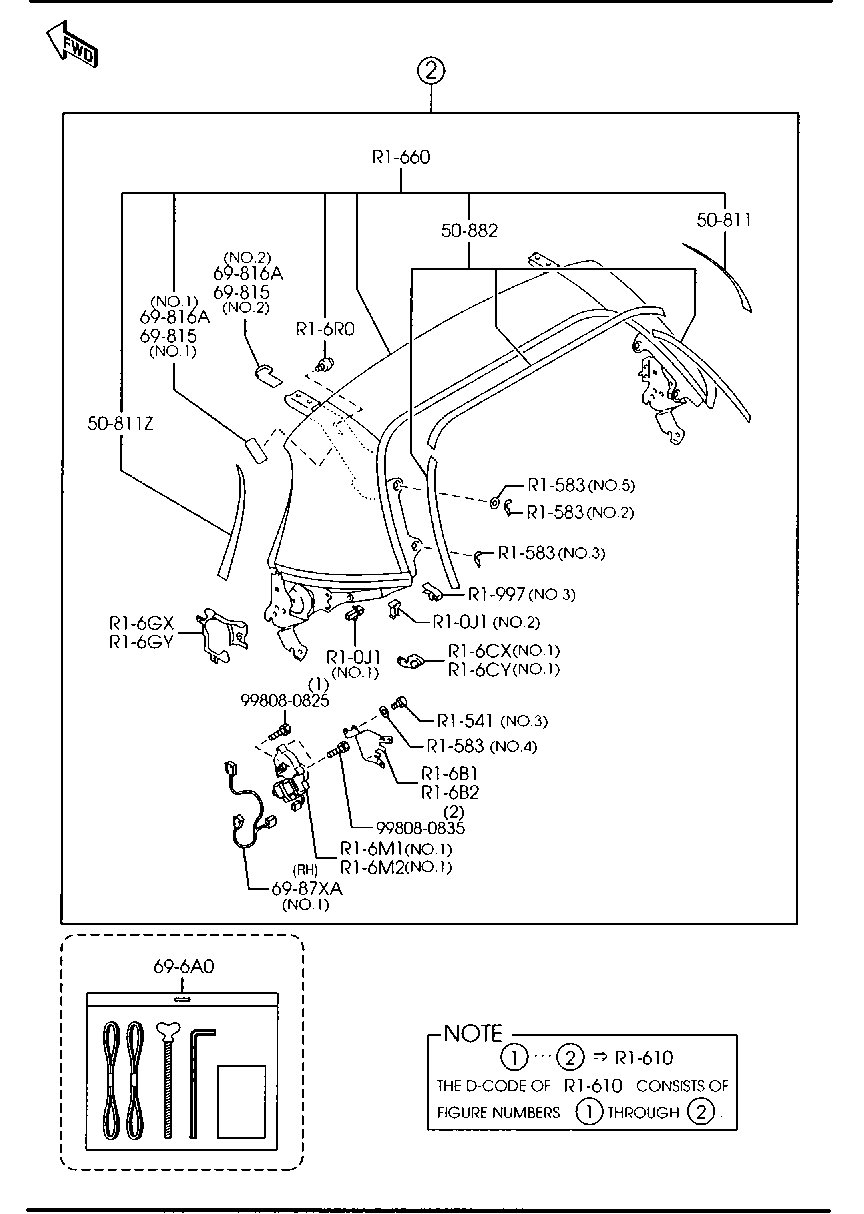 NE52-50-881 Stripe'a'(L) Mazda | YoshiParts