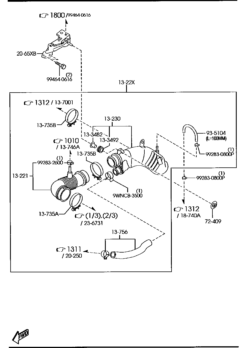 L33E-13-754B Hose,Air Mazda | YoshiParts