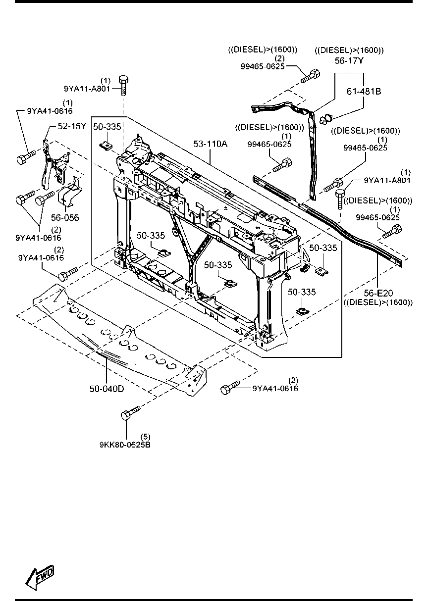 BBM4-53-110D Panel,Shroud Mazda | YoshiParts