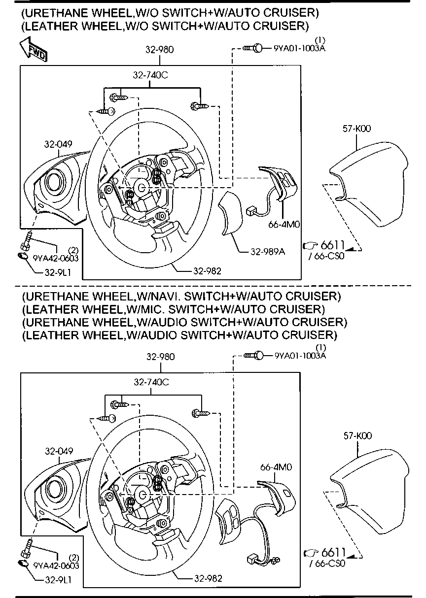 C245-32-980 Boss,Steering Wheel Mazda | YoshiParts