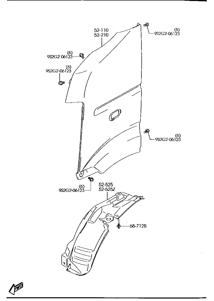 1A07-52-210 Panel(L),Fender-Frt. Mazda | YoshiParts