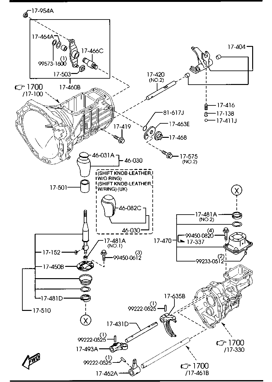 P601-17-510E Lever,Change Mazda | YoshiParts