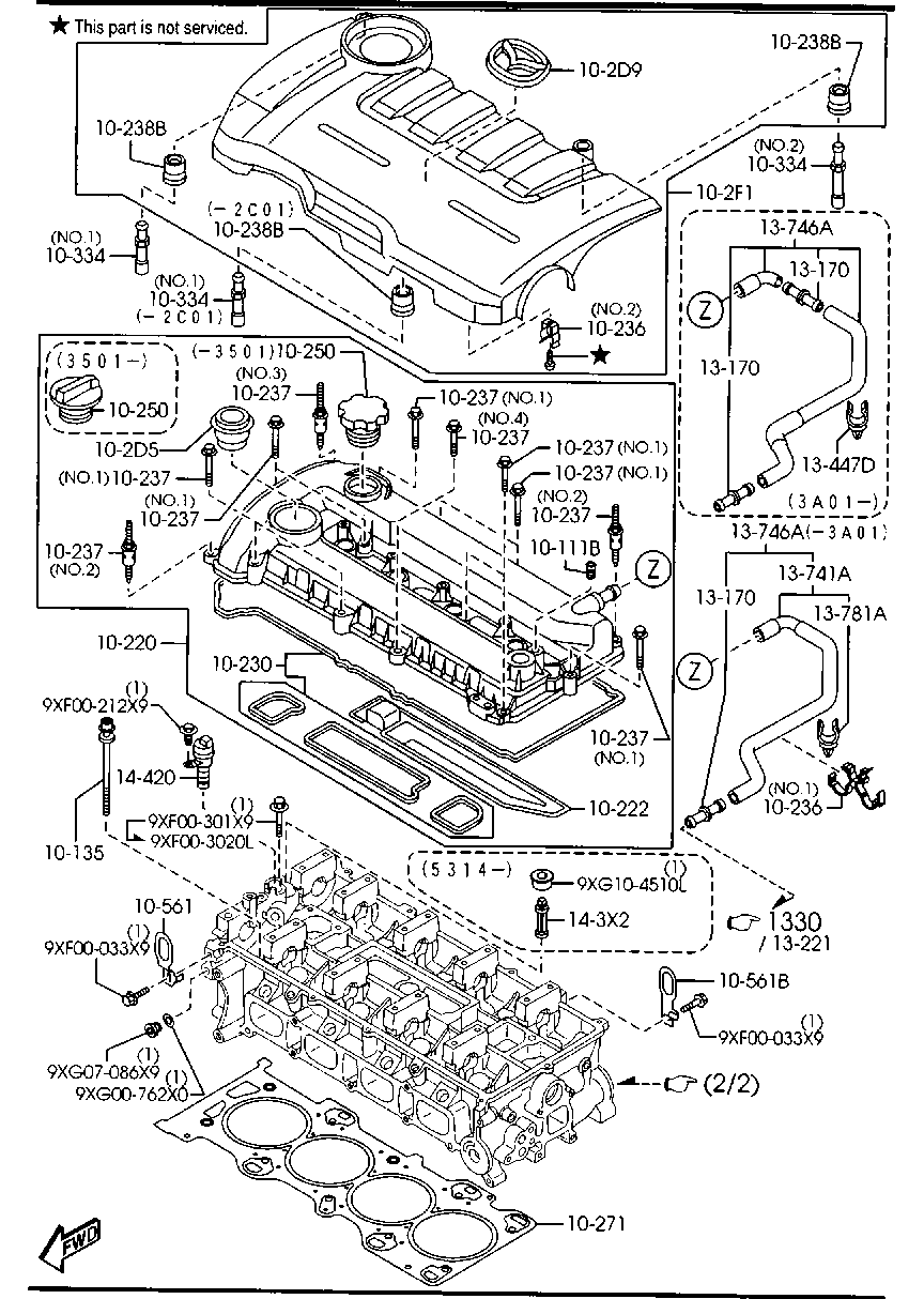 L309-10-2D5A Gasket(L),Head Cover Mazda | YoshiParts