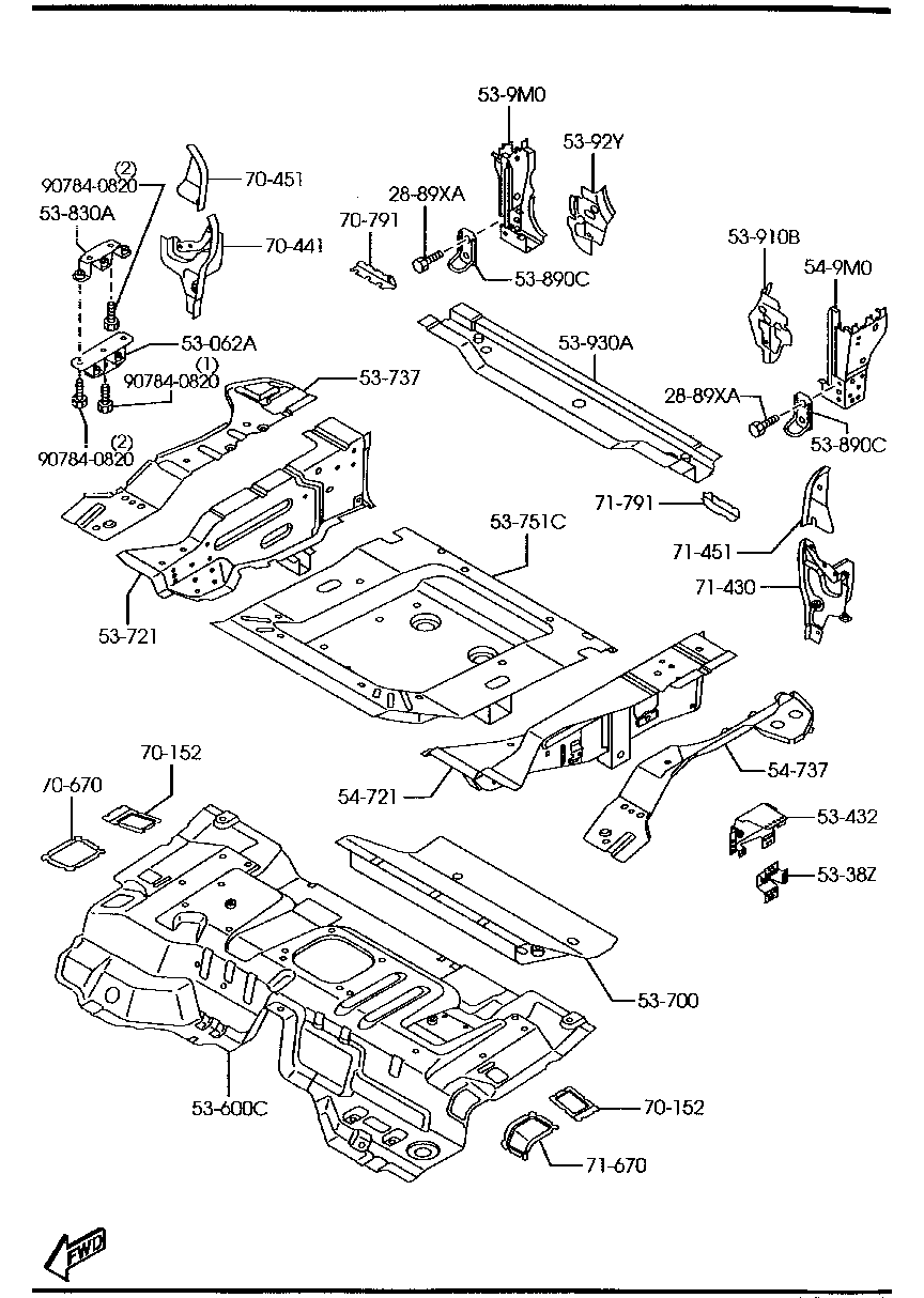 D433-70-671A Plate(R),Closing-Qtr Panel Mazda | YoshiParts