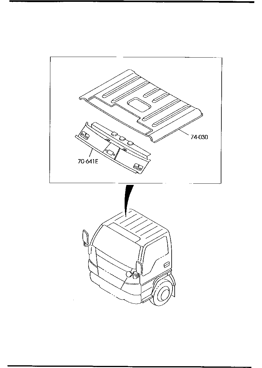 1K03-70-641 Front Header Panel Mazda | YoshiParts