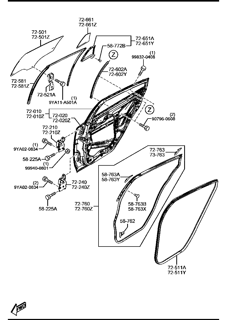 GSYD-73-02XK Body(L),Rear Door Mazda | YoshiParts