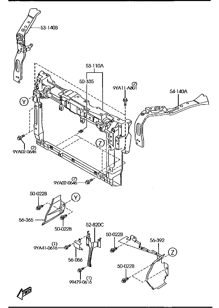 EH44-53-110 Panel,Shroud Mazda | YoshiParts