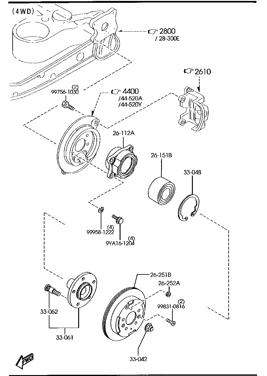 L167-26-112 Hub Support Mazda | YoshiParts