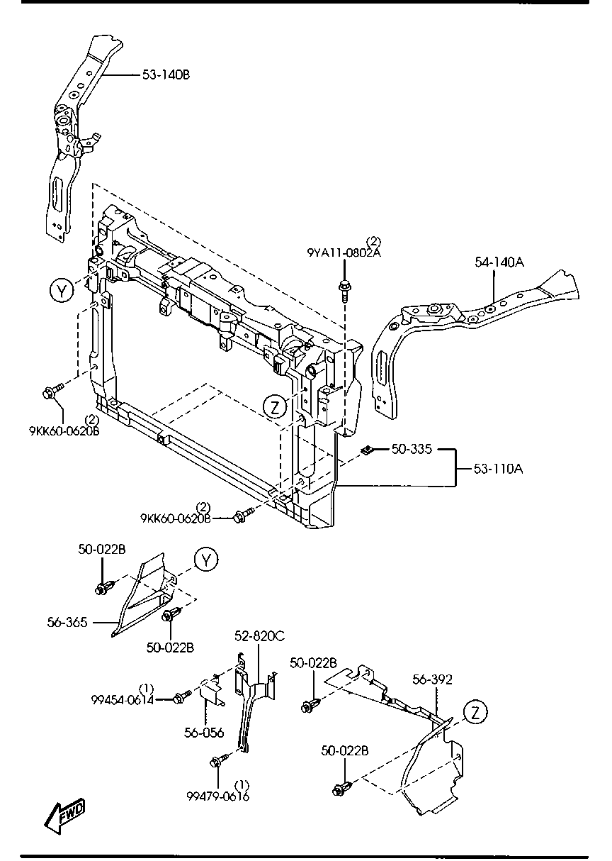 EH10-53-110A Panel,Shroud Mazda | YoshiParts