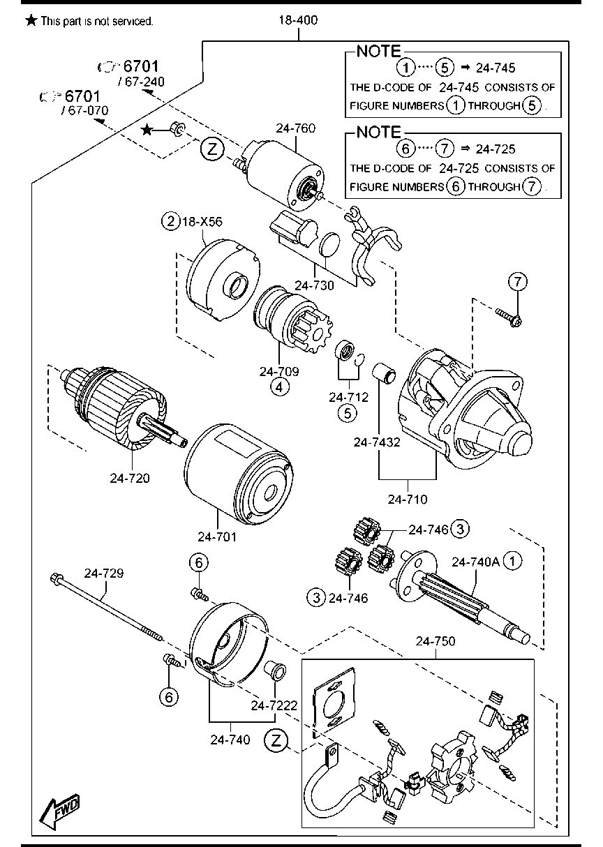 ZJ38-18-X40 Shaft,Pinion Mazda | YoshiParts