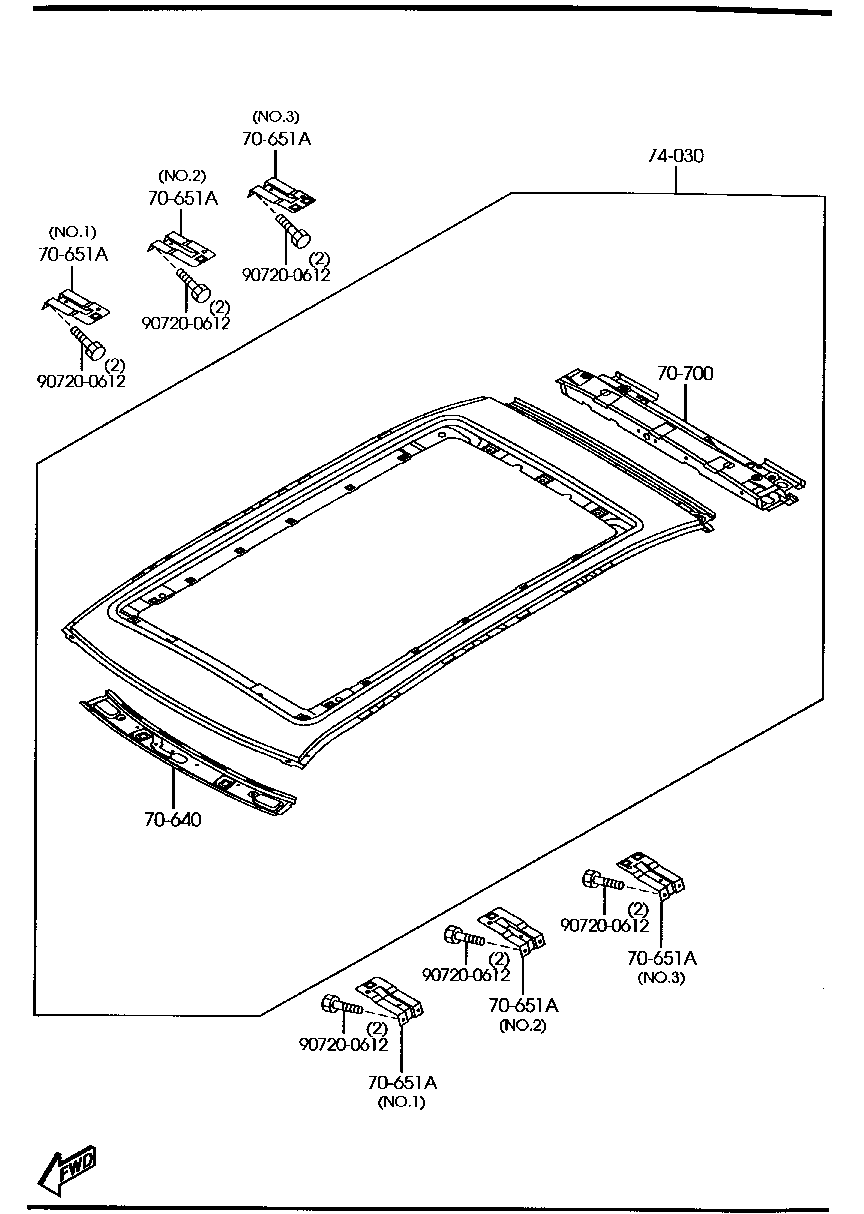D350-70-700 Header,Rear Mazda | YoshiParts