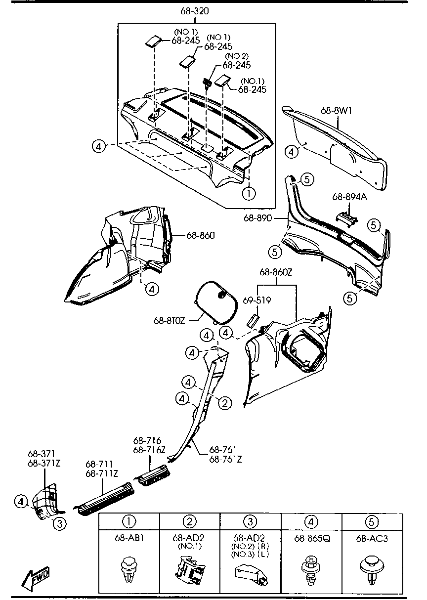 BP4K-68-710K72 Plate(R),Front Scuff Mazda | YoshiParts