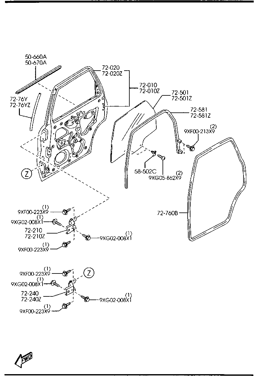EC01-50-660D Mould(R),Rr.beltline Mazda | YoshiParts