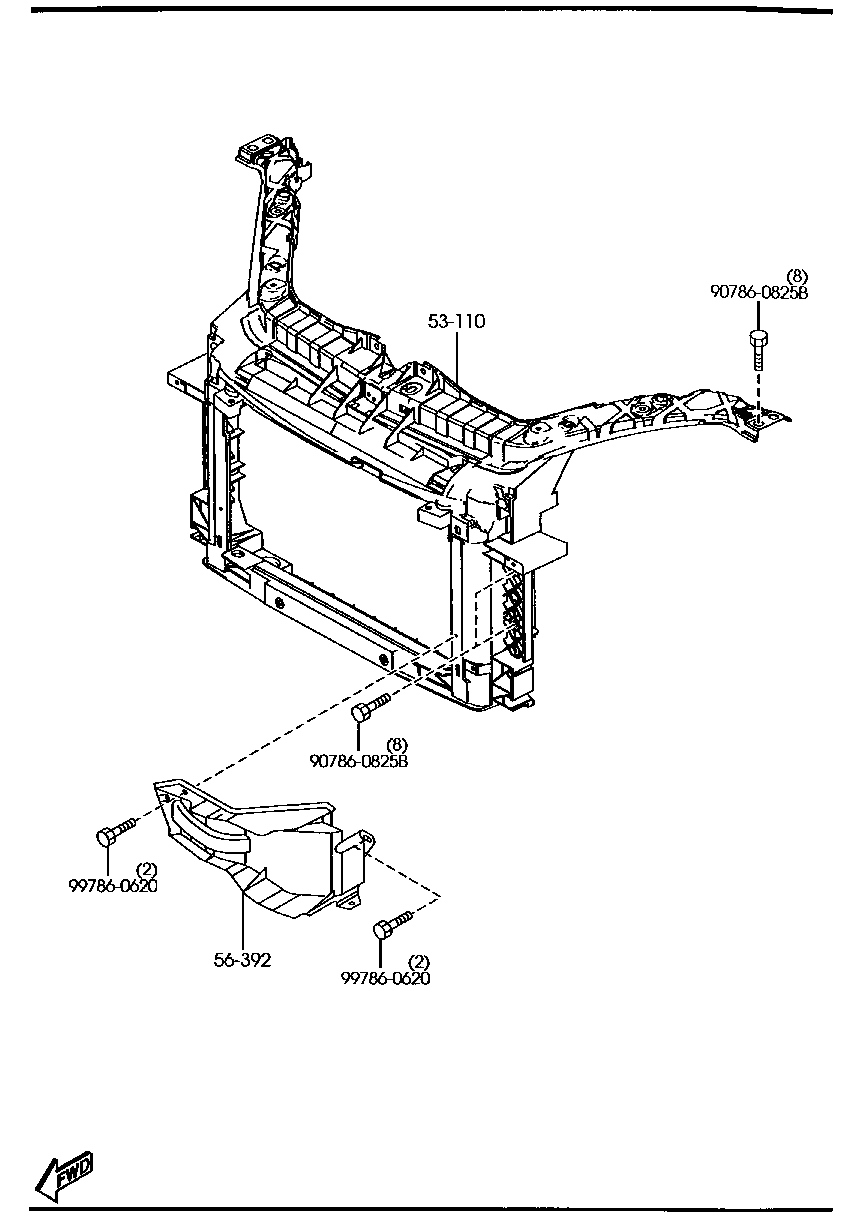 D350-53-110E Panel,Shroud Mazda | YoshiParts