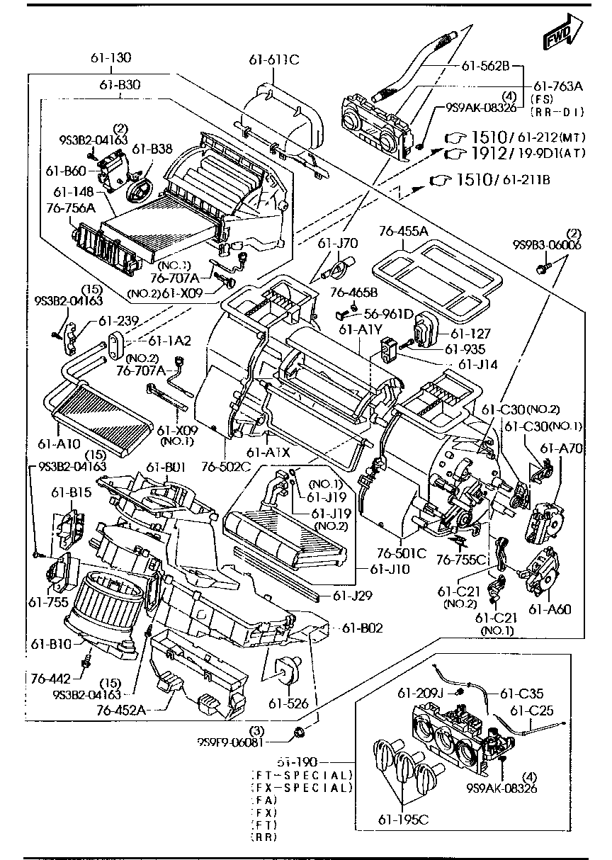 1A06-61-J10 Evaporator Mazda | YoshiParts