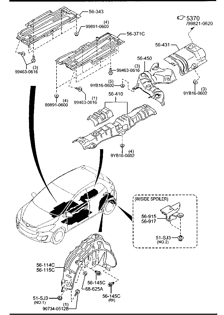 D651-56-451B Insulator,Heat Mazda | YoshiParts