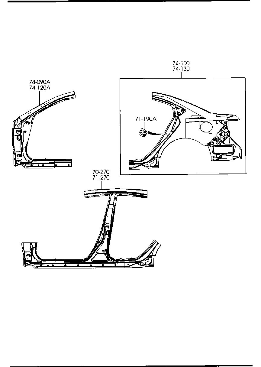 GSYD-70-221 Pillar(R),Front-Out. Mazda | YoshiParts