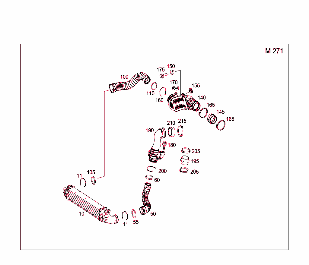 A 271 094 04 80 Gasket Mercedes | YoshiParts