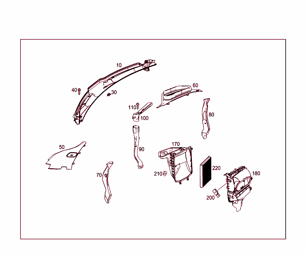 A 166 830 00 28 Water Deflector Mercedes | YoshiParts