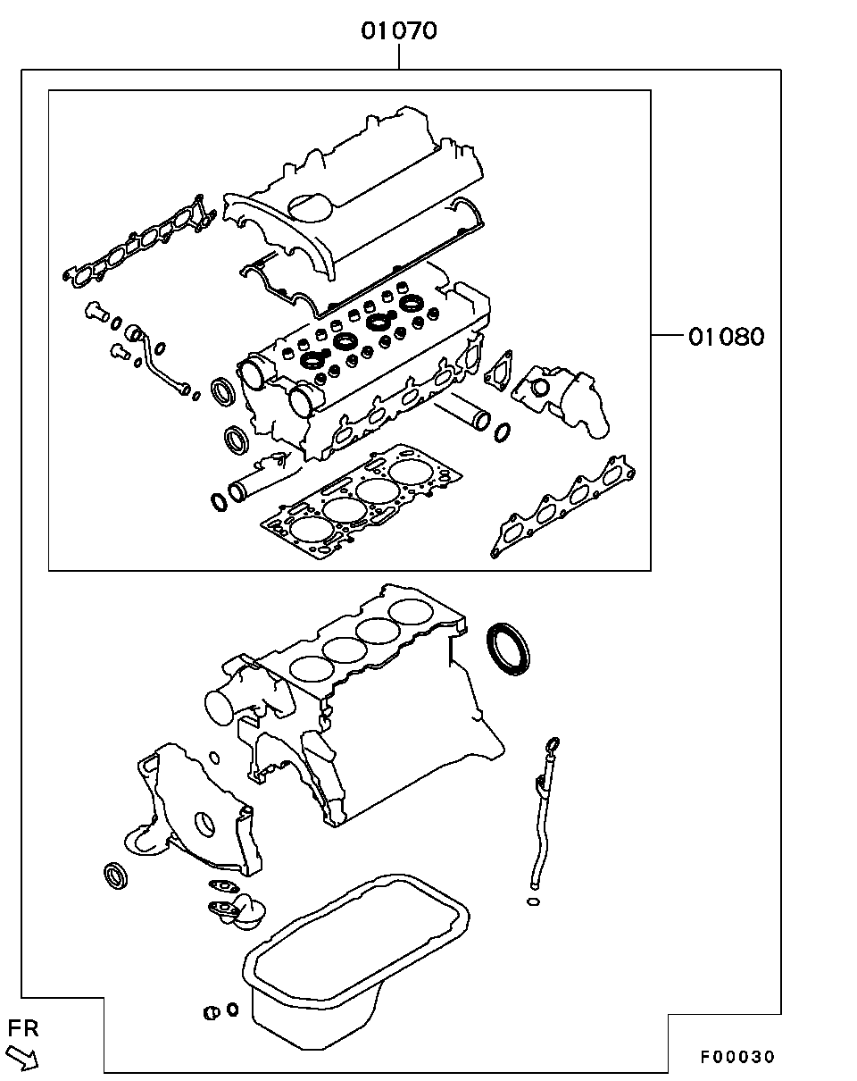 MD979249 Gasket Kit,Eng Overhaul Mitsubishi | YoshiParts