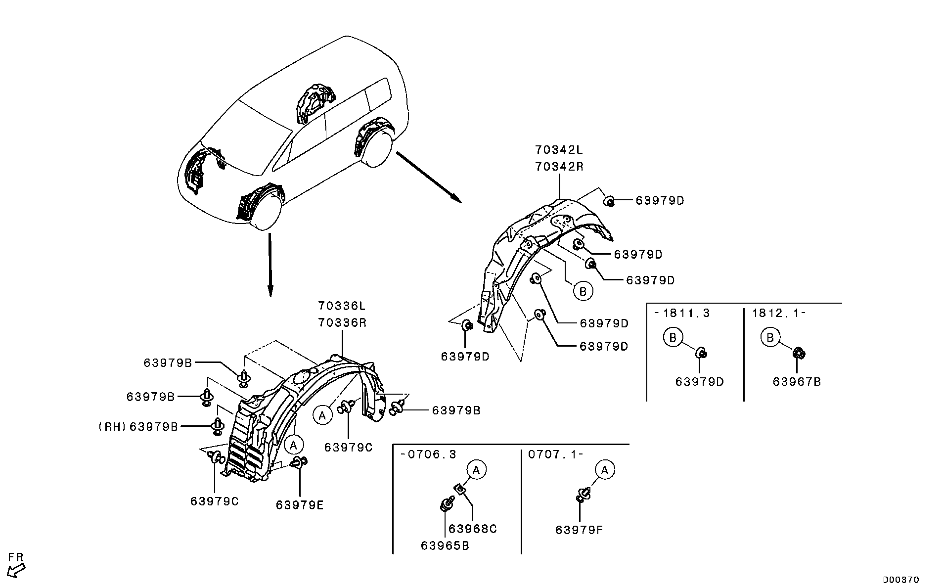 5370A662 Shield,Fr Wheelhouse Splash,Rh Mitsubishi | YoshiParts