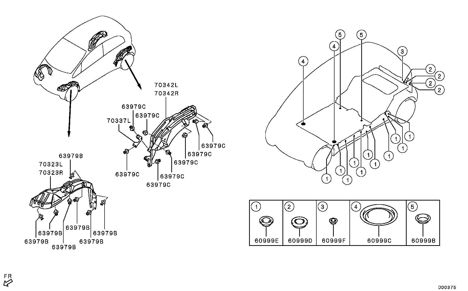 5370A778 Shield,Rr Wheelhouse Splash,Rh Mitsubishi | YoshiParts