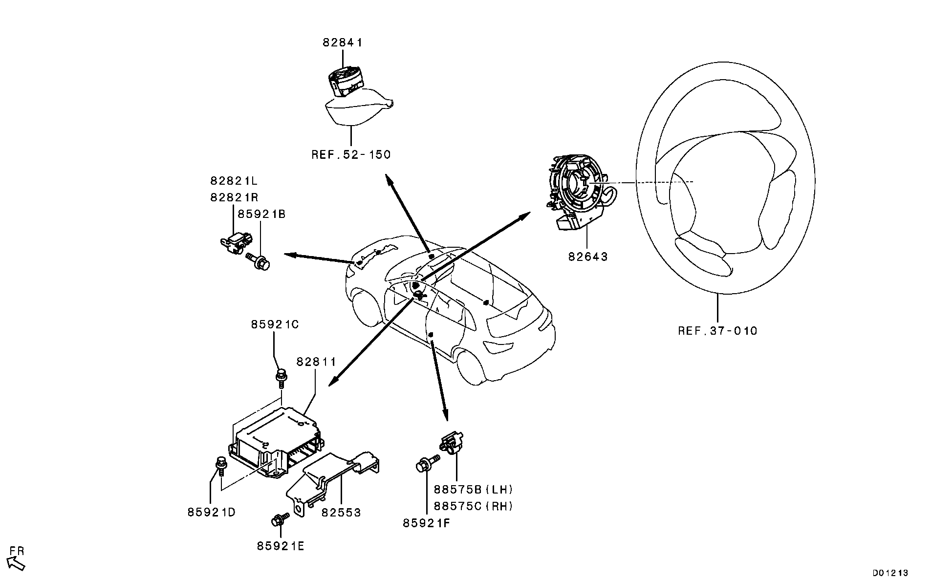 8619A167 Spring,Air Bag Sensor Mitsubishi | YoshiParts